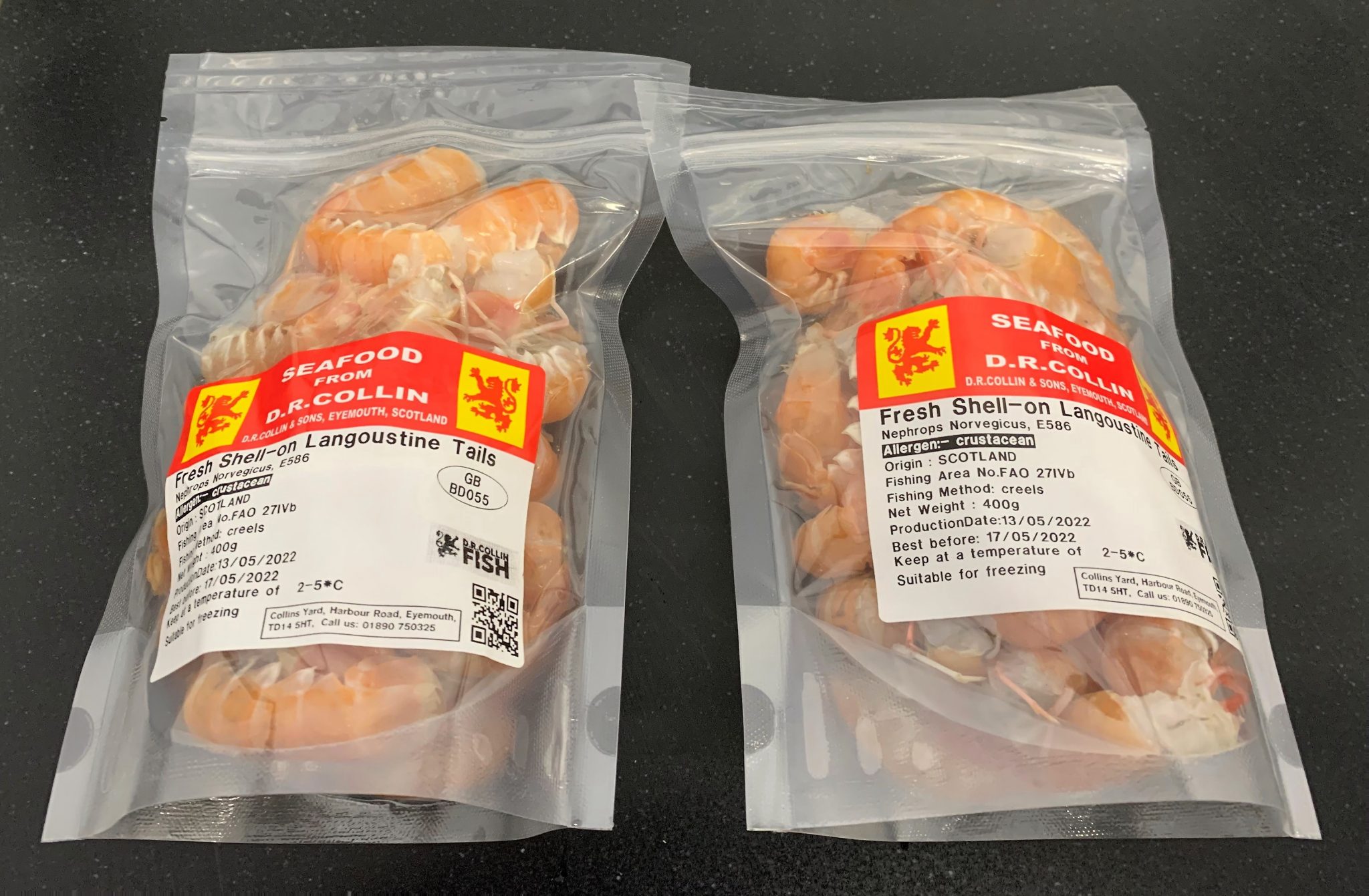 Fresh Langoustine Tails - D.R Collin Fish